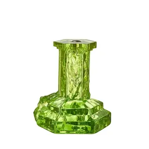 KOSTA BODA Rocky Baroque Candlestick, Large - Green