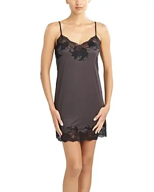 Natori Enchant Chemise Espresso W/ Black Lace