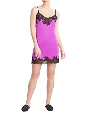 Natori Enchant Chemise Magenta Purple Black Lace
