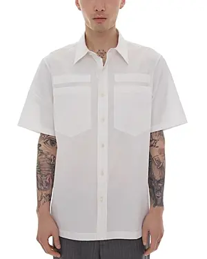 Helmut Lang Helmut Lang Utility Relaxed Fit Button Down Shirt Optic White