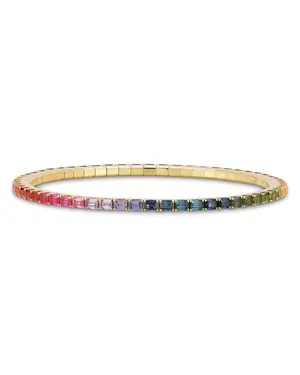 EXTENSIBLE Rainbow Sapphire Tennis Bracelet - Multi