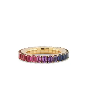 EXTENSIBLE Rainbow Sapphire Eternity Ring - Multi