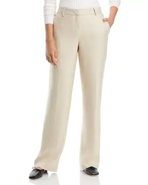 Lafayette 148 New York Gates Full Leg Pants Birch Bark
