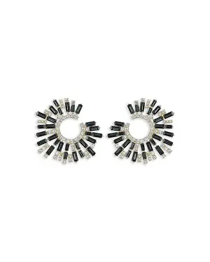 Ettika Open Circle Earrings - Black