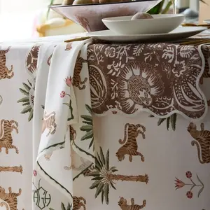MATOUK Tiger Palm Tablecloth, 70 X 166