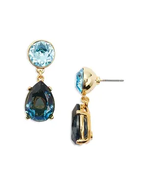 KENNETH JAY LANE Stone Drop Earrings - Blue/gold