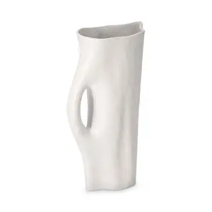 L'Objet Timna Porcelain Pitcher, Stone - White