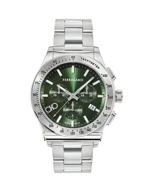 FERRAGAMO 1927 Chrono Chronograph, 42mm - Green/silver