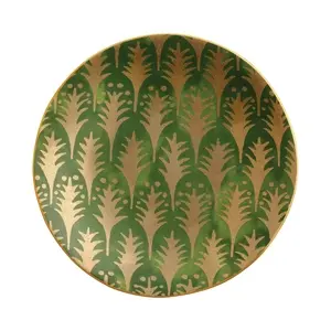 L'Objet Fortuny Canape Plates, Set Of 4 - Green
