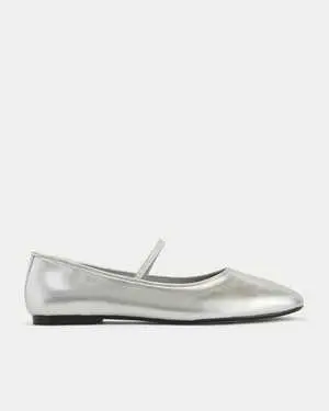 Everlane Leather Day Mary Jane - Silver