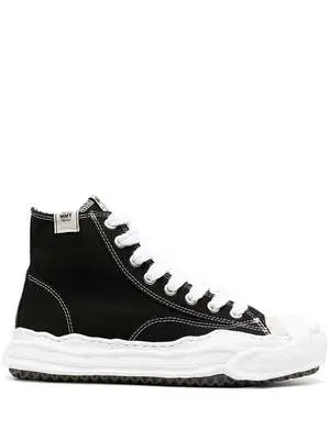 Mihara Yasuhiro Hank High Original Sole Canvas Low-top Sneaker Shoes - Black