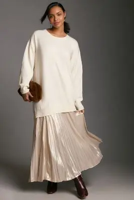 chinese dress ladies Jovie Twofer Sweater Midi Dress