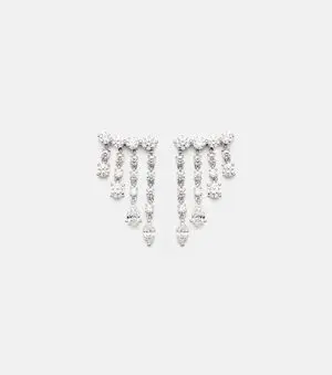 ANITA KO Rain 18kt White Gold Diamond Drop Earrings - Silver
