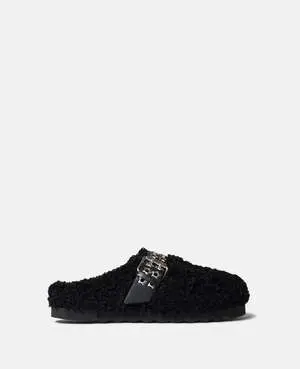 Stella McCartney Elyse Studded Strap Backless Clogs - Black