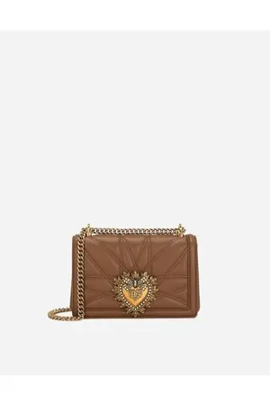Dolce & Gabbana Medium Devotion Shoulder Bag Beige