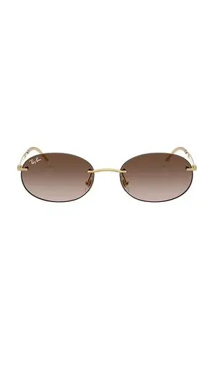 Ray-ban Oval Sunglasses Pink & Gold