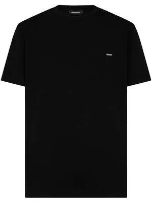 Dsquared2 Logo-plaque Cotton T-shirt - Black