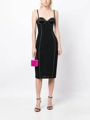 FLEUR DU MAL Brilliant Mesh Bustier Dress