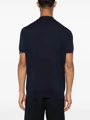 Brunello Cucinelli Short-sleeve Cotton Polo Shirt - Blue