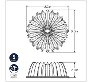 NORDICWARE 5-cup Brilliance Bundt Pan