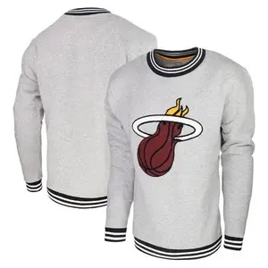 STADIUM ESSENTIALS Miami Heat Club Level Pullover Sweatshirt - Heather Gray