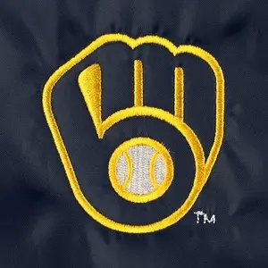 DUNBROOKE Milwaukee Brewers Coach's Raglan Full-snap Windbreaker Jacket