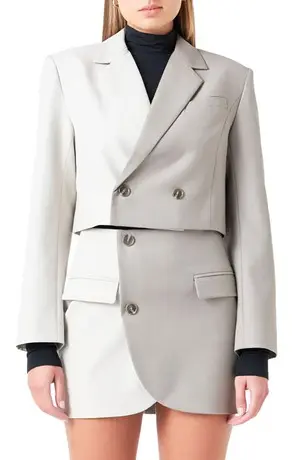 GREY LAB Colorblock Cropped Blazer