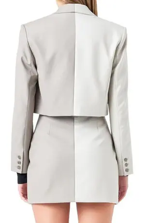 GREY LAB Colorblock Cropped Blazer