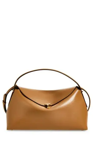 TOTEME T-lock Curve Shoulder Bag - Camel