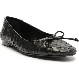 Schutz Arissa Woven Ballet Flat - Black