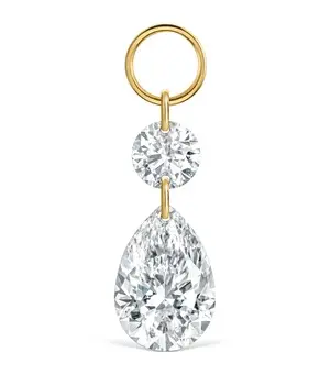 MARIA TASH Grand Floating Double Diamond Single Earring - Gold