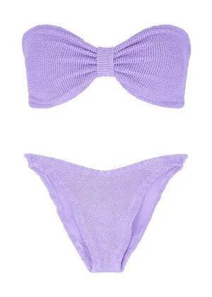 Hunza G Hunza G Jean Seersucker Bandeau Bikini Set Lilac