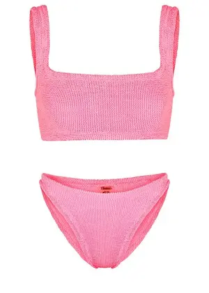 Hunza G Xandra Seersucker Bikini - Bright Pink