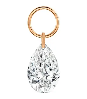 MARIA TASH Diamond Pear Floating Charm - Rose Gold