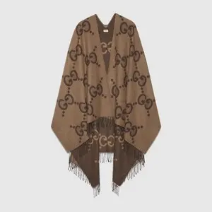 Gucci Reversible Jumbo Gg Cashmere Cape
