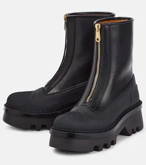 Chloé Raina Leather Ankle Boots