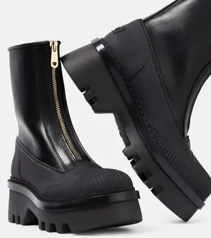 Chloé Raina Leather Ankle Boots