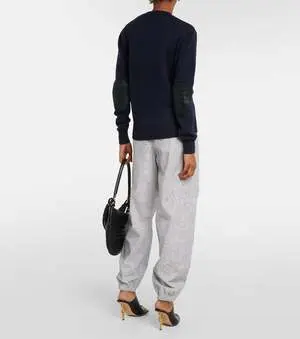 Bottega Veneta Cashmere And Leather Sweater - Blue