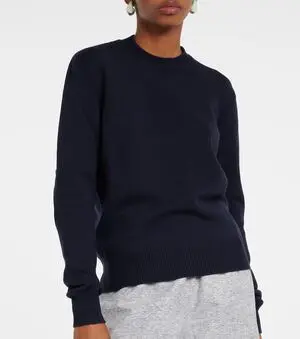 Bottega Veneta Cashmere And Leather Sweater - Blue