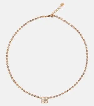 Givenchy 4g Crystal-embellished Necklace - Pink