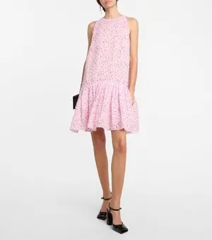Oscar De La Renta Fil Coupé Minidress - Black