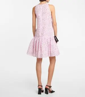 Oscar De La Renta Fil Coupé Minidress - Black