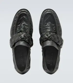 Bottega Veneta Astaire Leather Loafers - Black