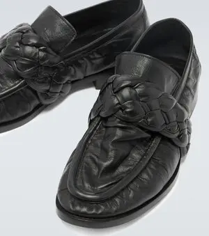 Bottega Veneta Astaire Leather Loafers - Black