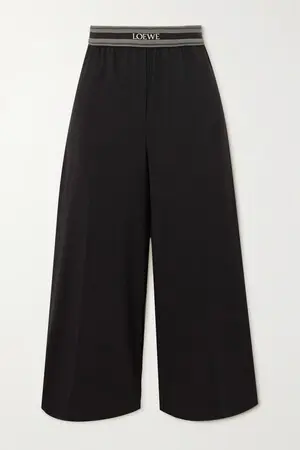 Loewe Jacquard-trimmed Wool Culottes
