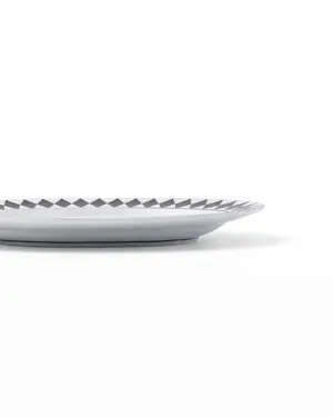 Prada Small Porcelain Plate With Checkerboard Motif