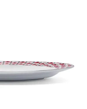 Prada Large Porcelain Serving Plate Vienna Red