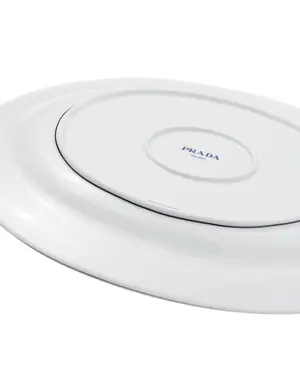 Prada Large Porcelain Serving Plate Vienna Red
