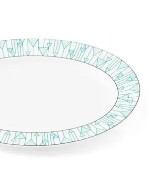 Prada Medium Porcelain Serving Plate - Green