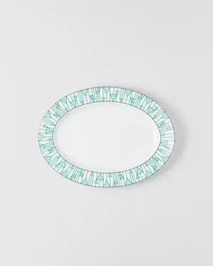 Prada Large Porcelain Serving Plate - Green